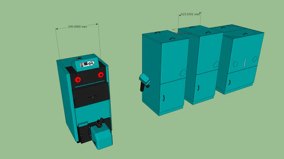 EKO-CK P 90KW , PELLET TANKS | 3D Warehouse