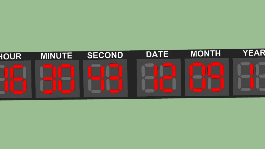 Digital clock | 3D Warehouse