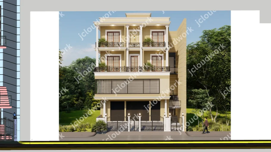 Classical House Design Elevation Ground + 3 JCS 7891562024 | 3D Warehouse