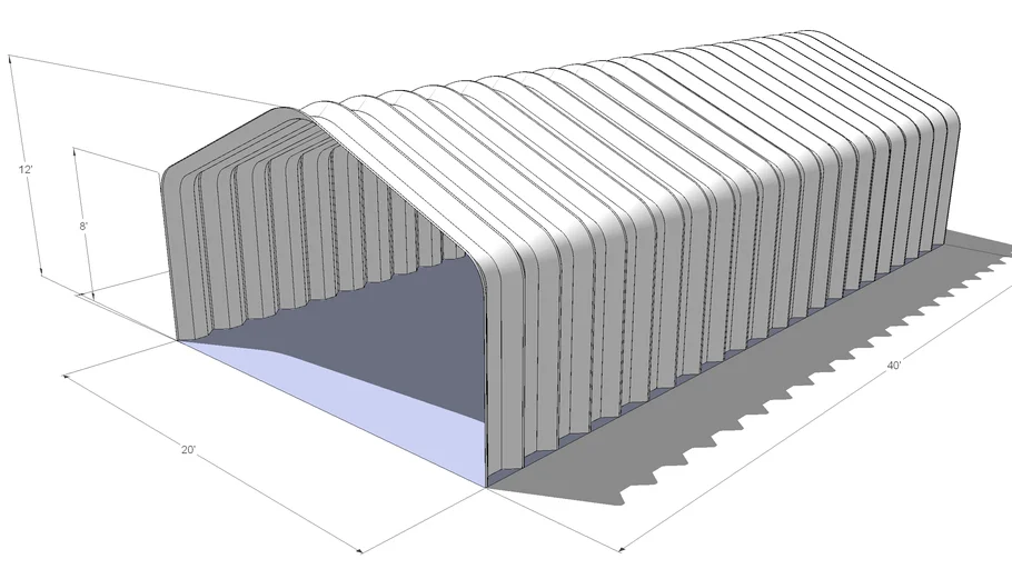 metal building shell | 3D Warehouse