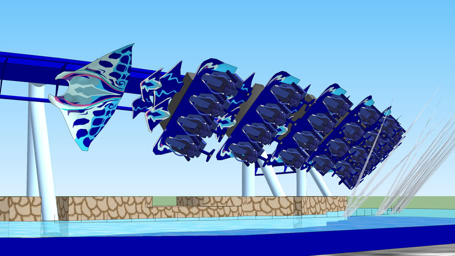 Manta coaster splash section | 3D Warehouse