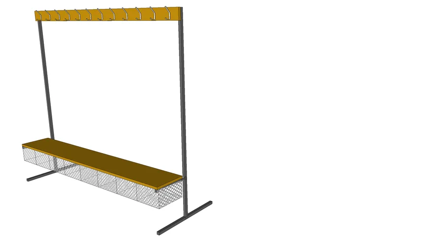 Locker room bech | 3D Warehouse