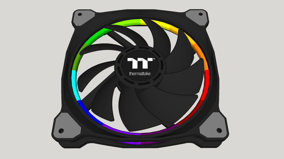 Riing Plus 14 LED RGB Radiator Fan TT Premium Edition | 3D Warehouse