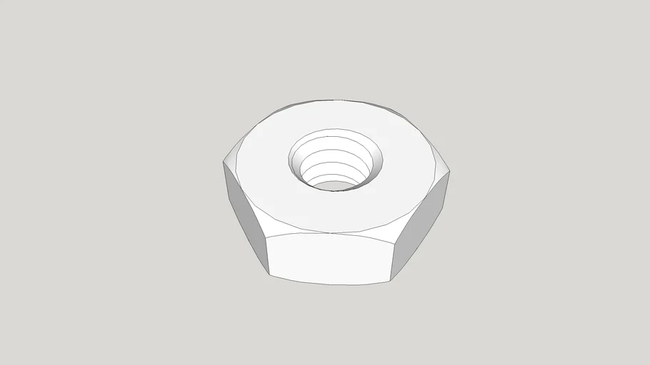 8-32 Hex Nut | 3D Warehouse