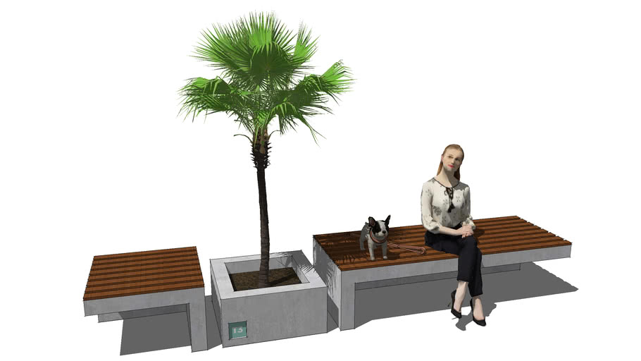 Banco Público 01 'Public Bench' T3 | 3D Warehouse