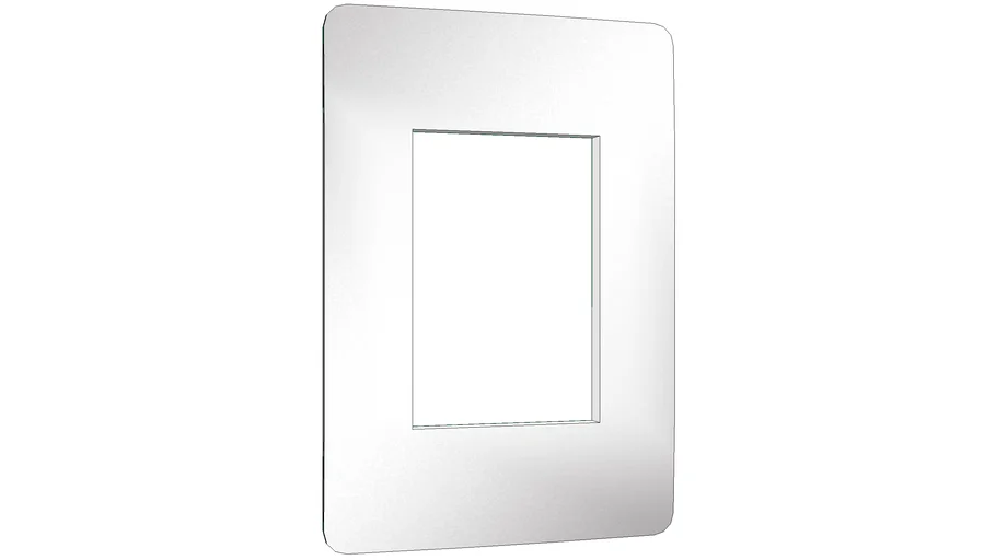 S732103419, Orion Cover-frame 4X2 - 3 modules, White-Chrome satin | 3D ...