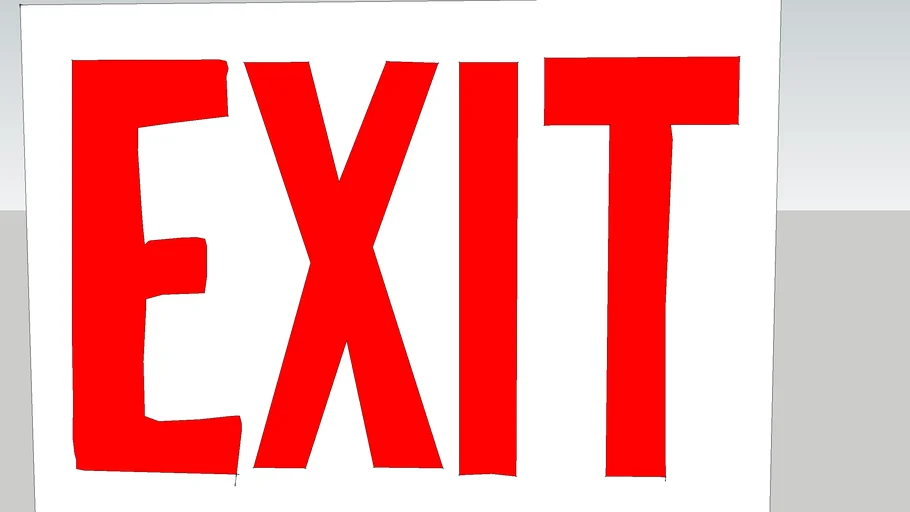 Exit sign | 3D Warehouse
