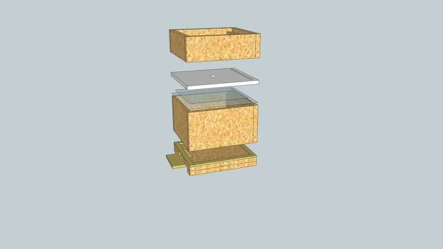 Warre style Hive box, floor and quilt | 3D Warehouse