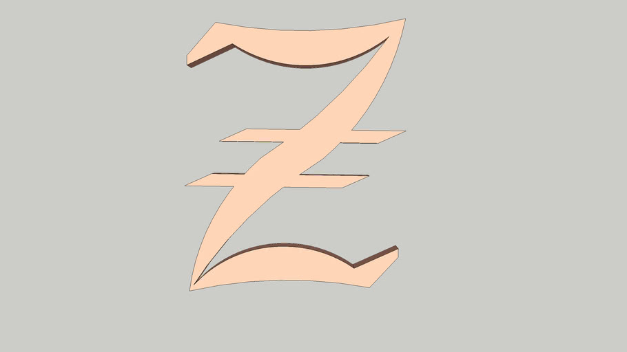 Letter Z (Old English font) | 3D Warehouse