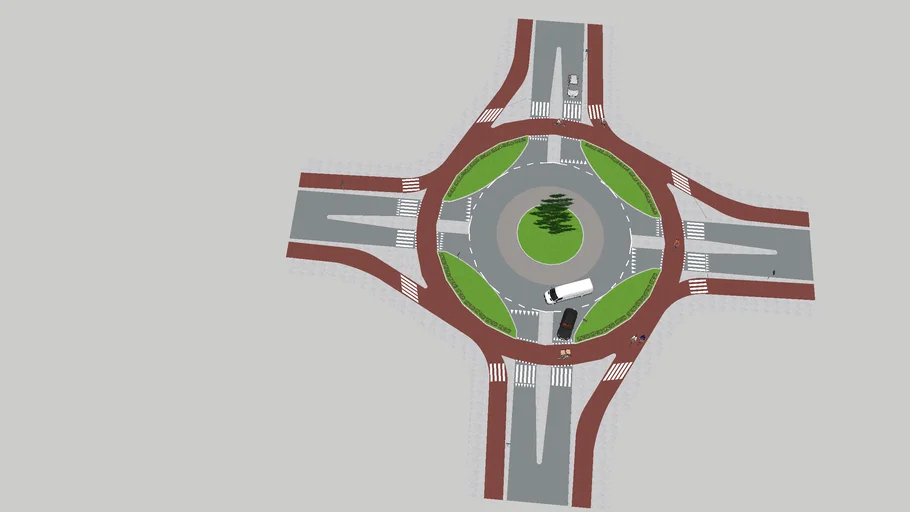 Bicycle roundabout UK | 3D Warehouse