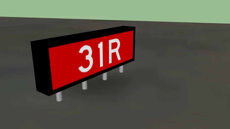 Southport Airfield Signage - 31R | 3D Warehouse