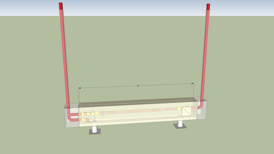 Baseboard Heater (finned tube radiation) with Pedestal | 3D Warehouse