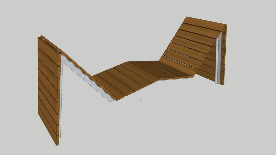 angular wooden bench 01 | 3D Warehouse