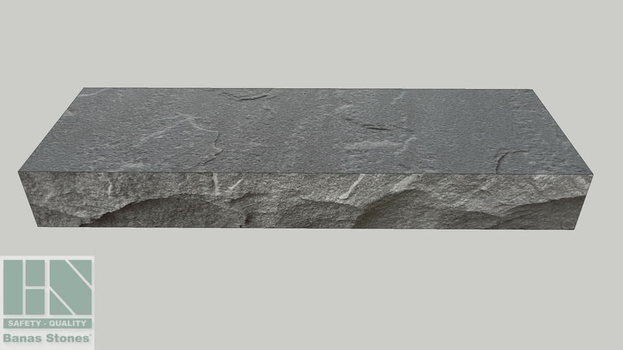 Banas Stones Natural 6' Steps/Risers - 16' x 48' - Banas Dove Grey | 3D ...