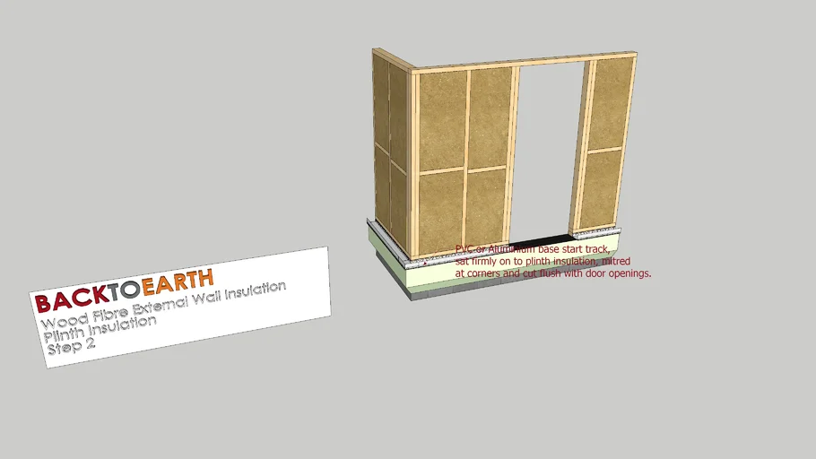 Wood Fibre External Wall Insulation - Plinth Insulation - Step 2 | 3D ...