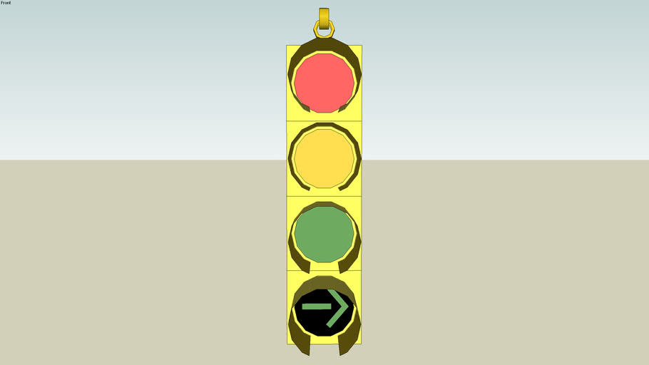 traffic light with right turn | 3D Warehouse