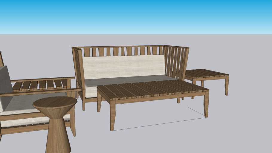 OUTDOOR TABLE AND CHAIR | 3D Warehouse