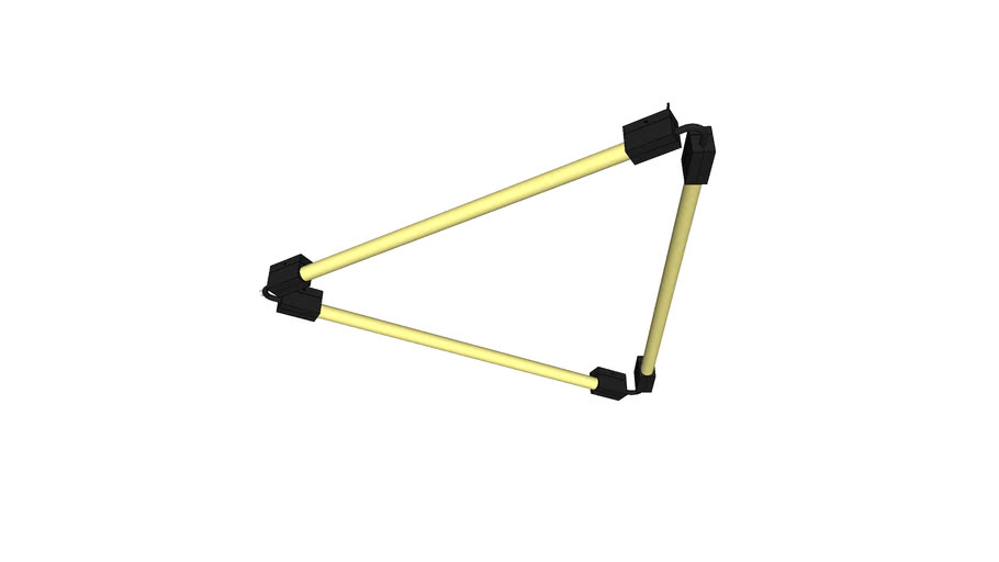 Luminária Tubular Contínua Lâmpada LED Slim Triângulo | 3D Warehouse