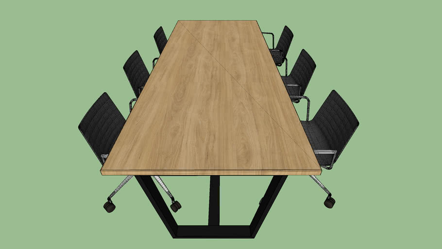 conference table set (industrial) | 3D Warehouse