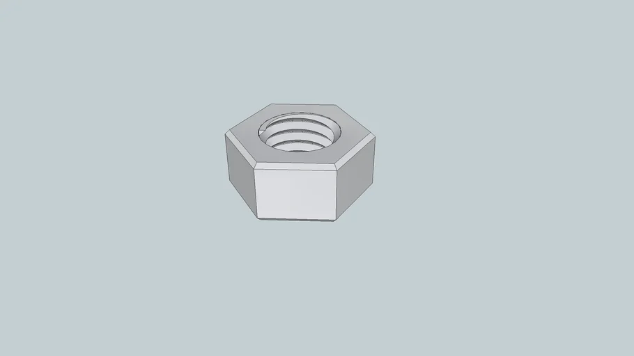 Ecrou M5 en acier zingué | 3D Warehouse