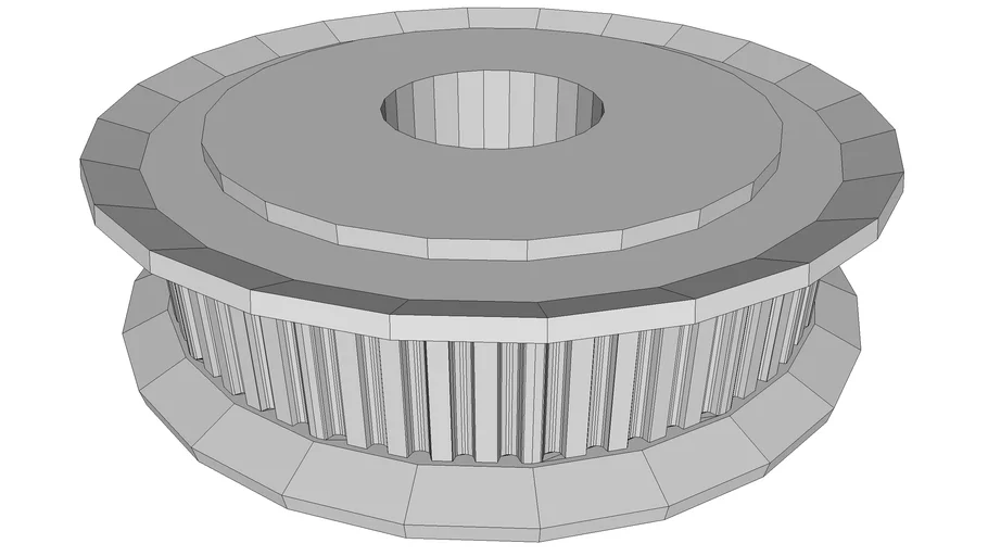 Misumi 60 tooth MXL timing belt pulley | 3D Warehouse