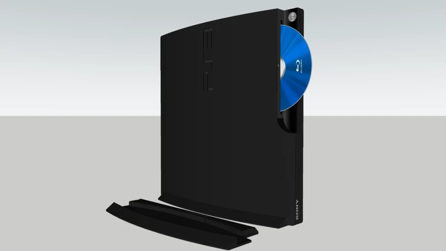 PlayStation 3 CECH-2500A/CECH-2500B縦置き | 3D Warehouse