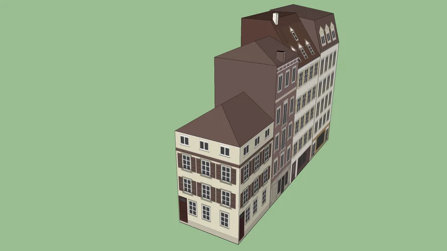 4 imeubles en rang | 3D Warehouse