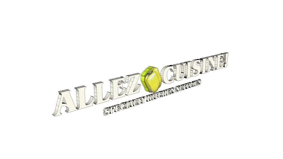 Allez Cuisine Retail Sign | 3D Warehouse