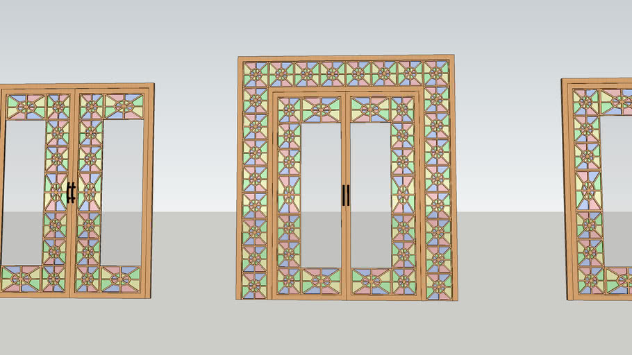 Door and window with traditional Iranian sash | 3D Warehouse