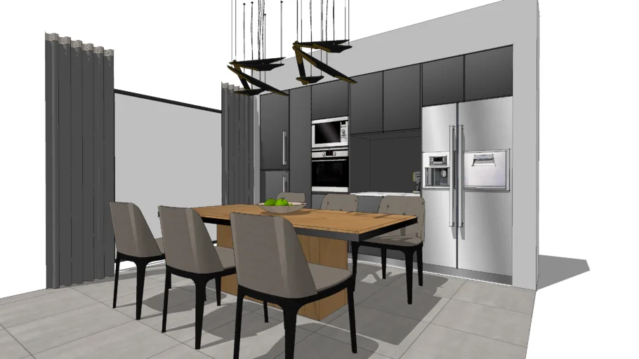 dining room modern brown | 3D Warehouse