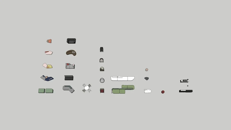 Loose Furniture Set A | 3D Warehouse