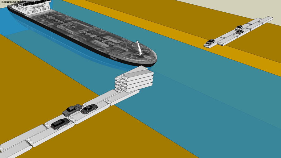 Retractable / Folding Bridge (Sketchyphysics) | 3D Warehouse