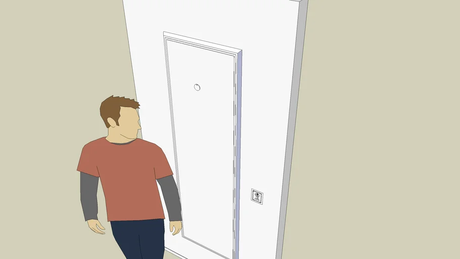 Normal Door - 01 (Color) | 3D Warehouse