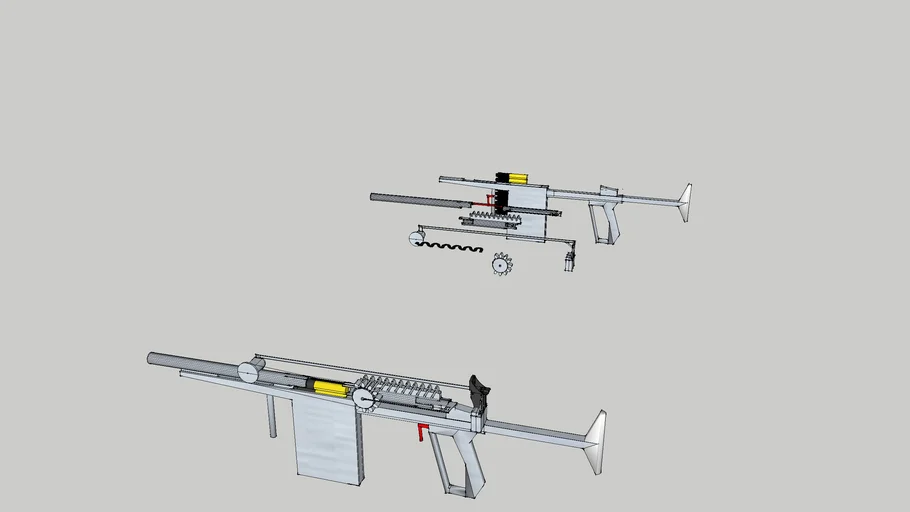 Electrically powered machine gun | 3D Warehouse