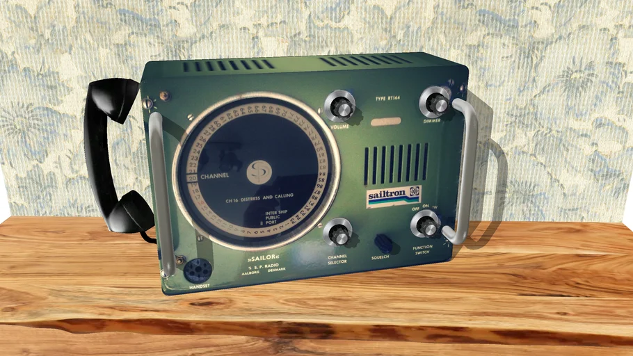 Sailor RT144C - Vintage Marine VHF Radio Telephone - 1970's | 3D Warehouse