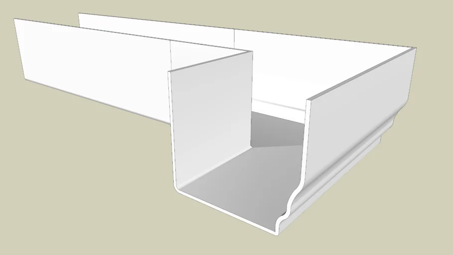 White Plastic Box Gutter | 3D Warehouse