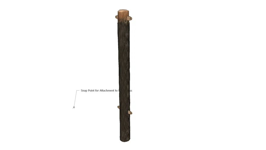 Tree Themed Post 2 Tab - 180° Rope Link | 3D Warehouse