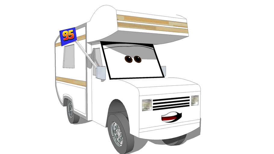Larry RV Piston Cup Race Fan from Pixars Cars | 3D Warehouse