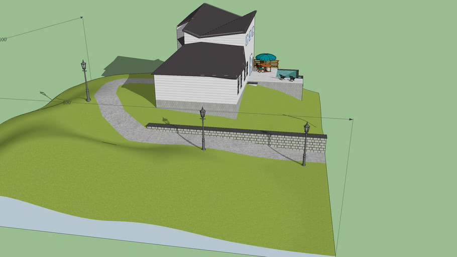 Modern House w/ Infinity Pool | 3D Warehouse