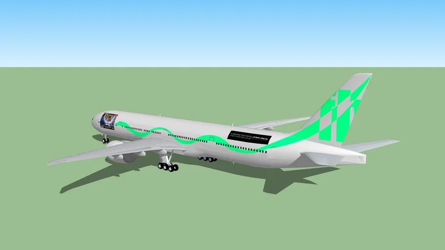FlyHigh Airlines Ireland Boeing 777-300ER - Mercedes F1 livery | 3D ...