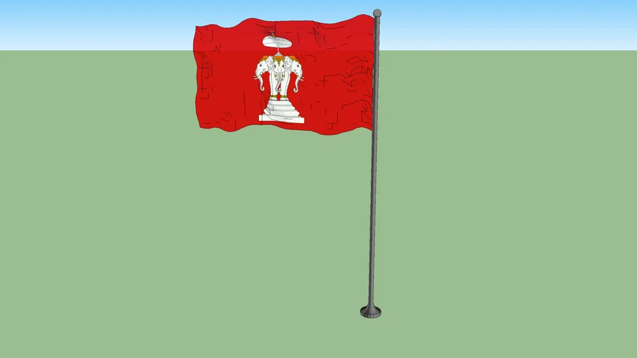 Flag of the Kingdom of Luang Prabang (1707-1893) | 3D Warehouse