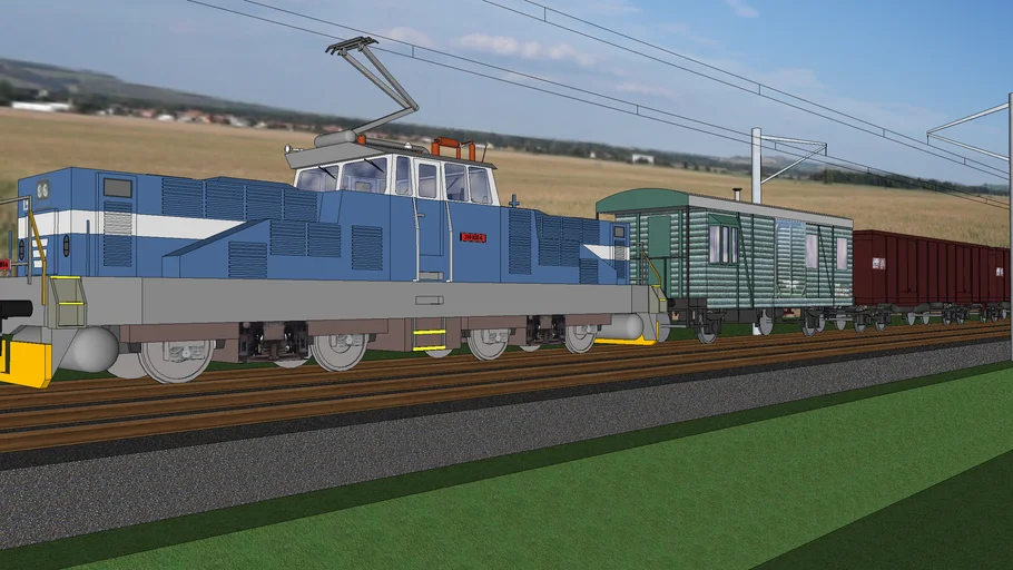 Way train with locomotive class 210 'Iron' or 'Badger' | 3D Warehouse