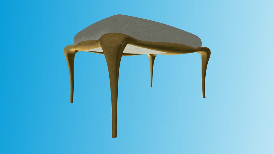 Aria Club Foot Stool - Ralph Pucci - Paul Mathieu | 3D Warehouse