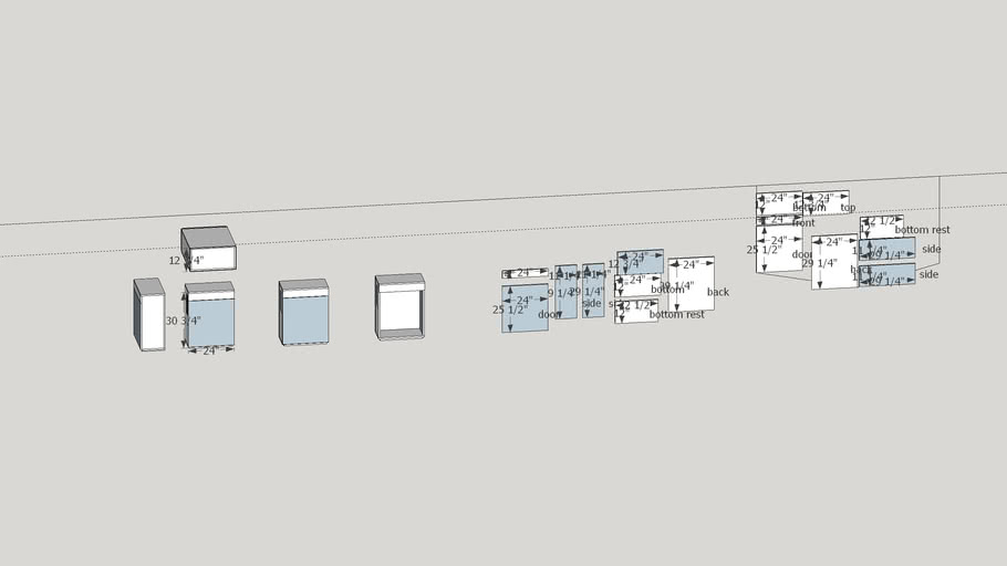 60P ADA aquarium stand inches | 3D Warehouse