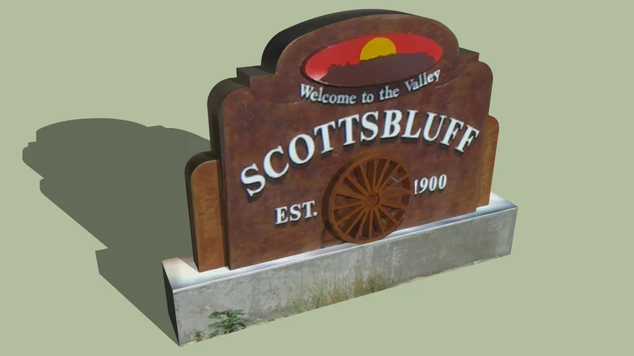 Welcome Sign Scottsbluff, Nebraska | 3D Warehouse