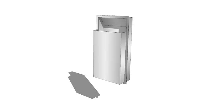 Bobrick 3644 Classic Series Recessed Waste Receptable | 3D Warehouse