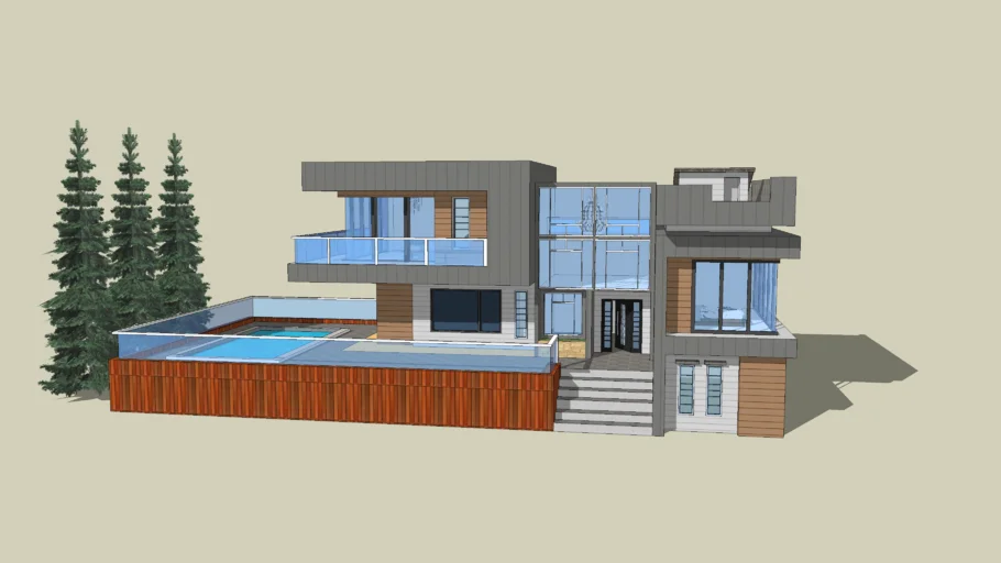 modern house | 3D Warehouse