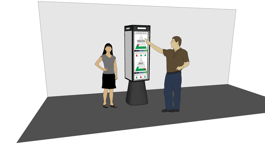 RotoCube Rotating Magnetic Bulletin/Whiteboard Towers | 3D Warehouse