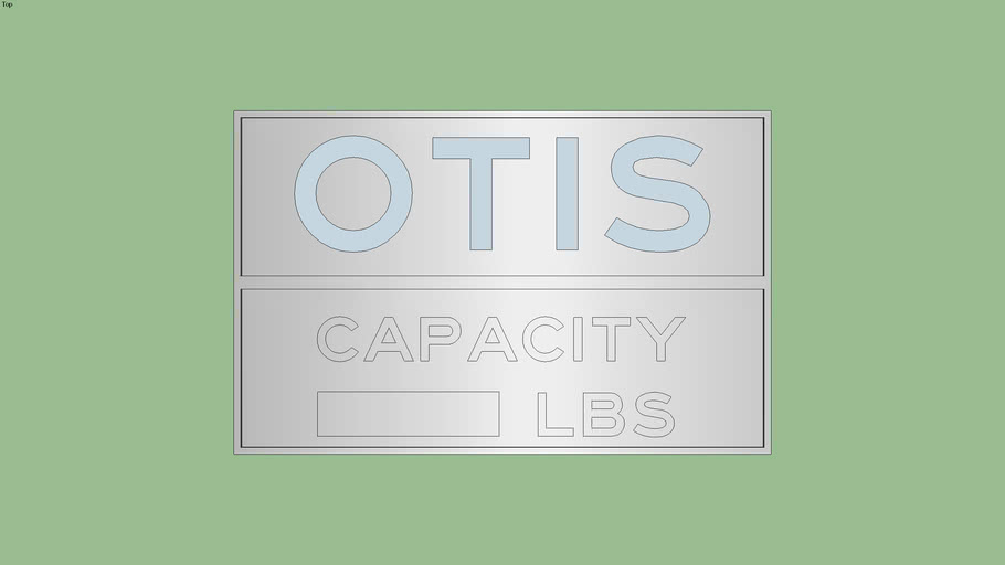Otis elevator capacity plate | 3D Warehouse