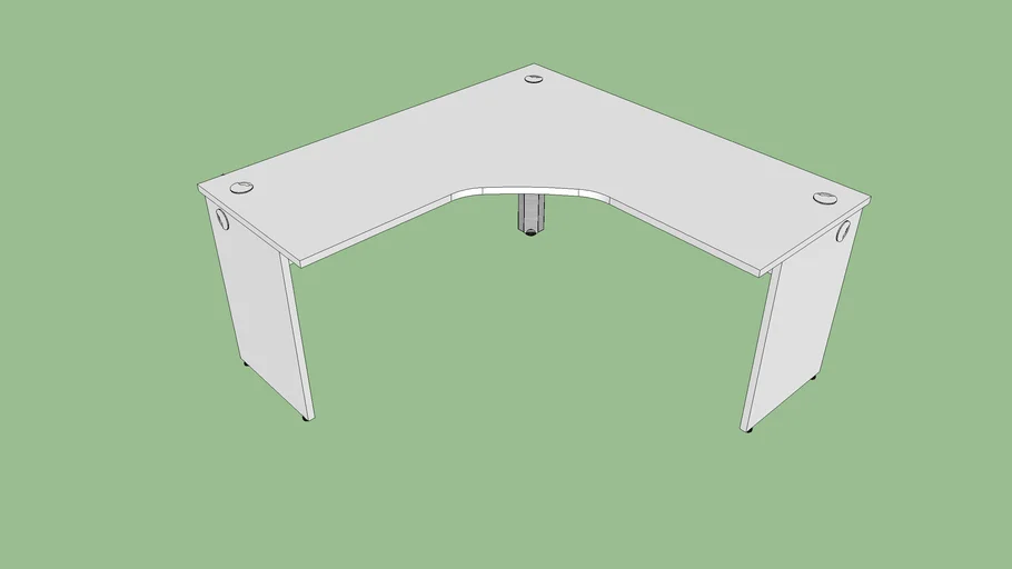 MESA ANGULAR PROMASTER PE PAINEL 150X150 CM | 3D Warehouse